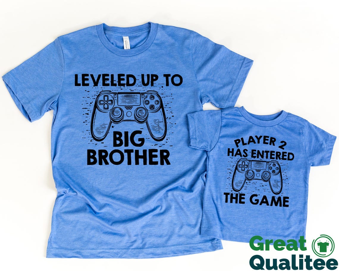 Leveled up to Big Brother Shirt, Big Brother Little Brother Shirts ...