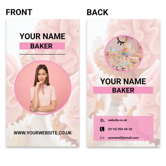 Baker Business Card Photoshop .PSD Template INSTANT DOWNLOAD | Etsy