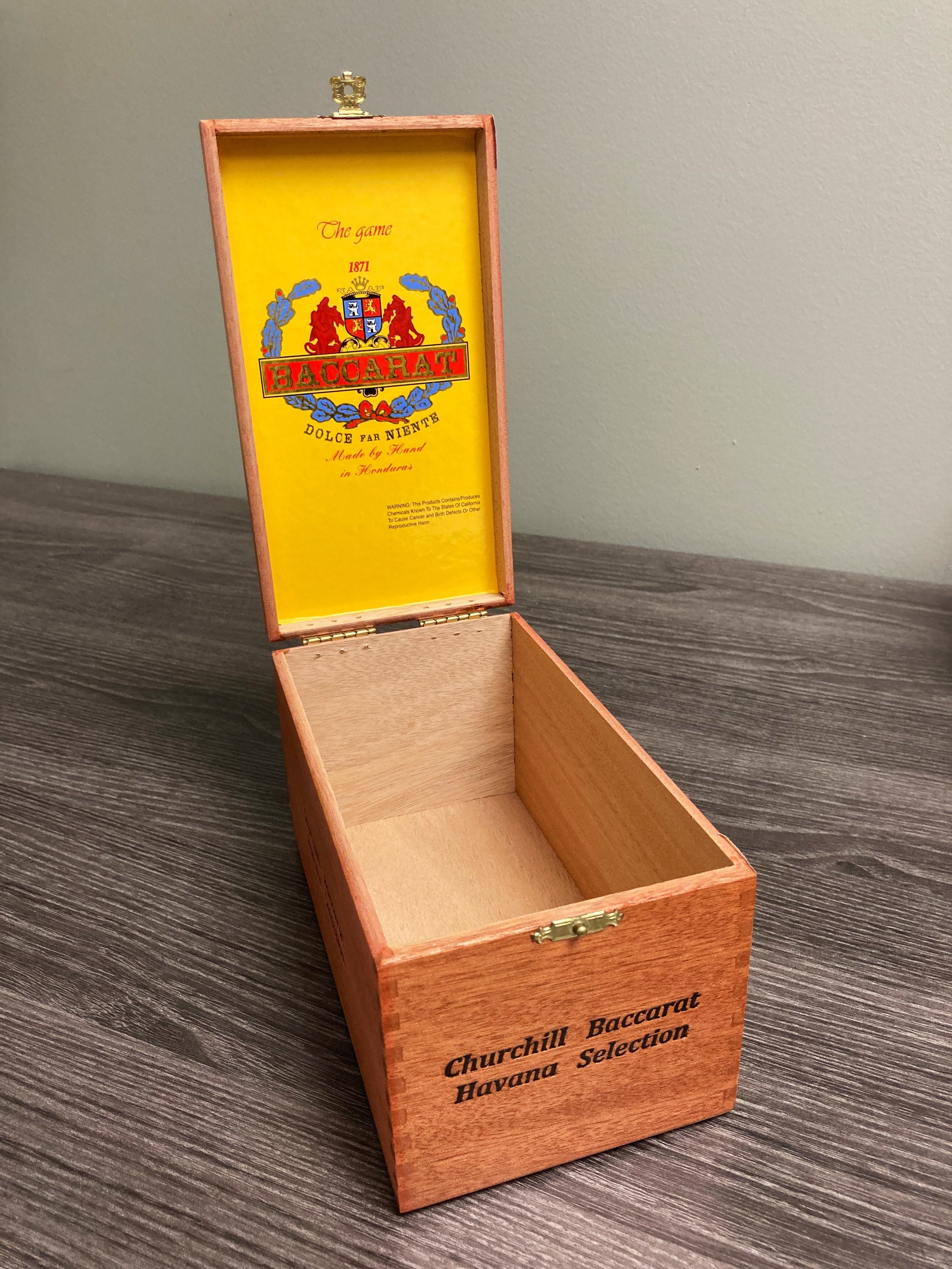 Baccarat Churchill Empty Cigar Box - Etsy