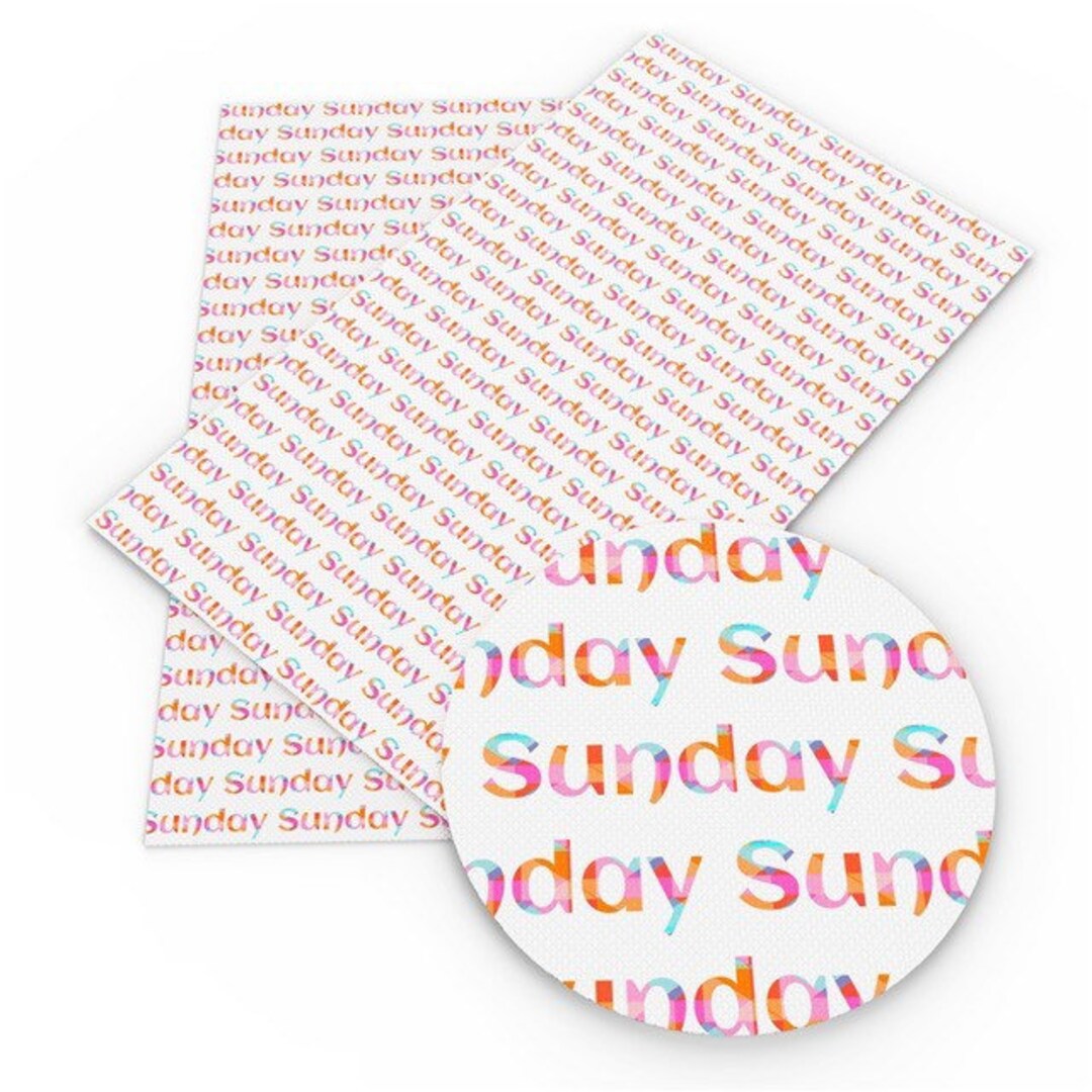 Sunday Words Faux Leather Sheet - Etsy Sweden