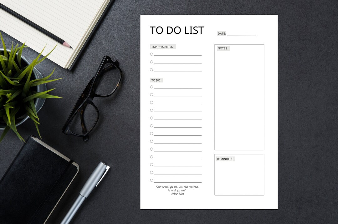 Editable to Do List, Printable to Do List, iPad To-do List, iPhone To ...