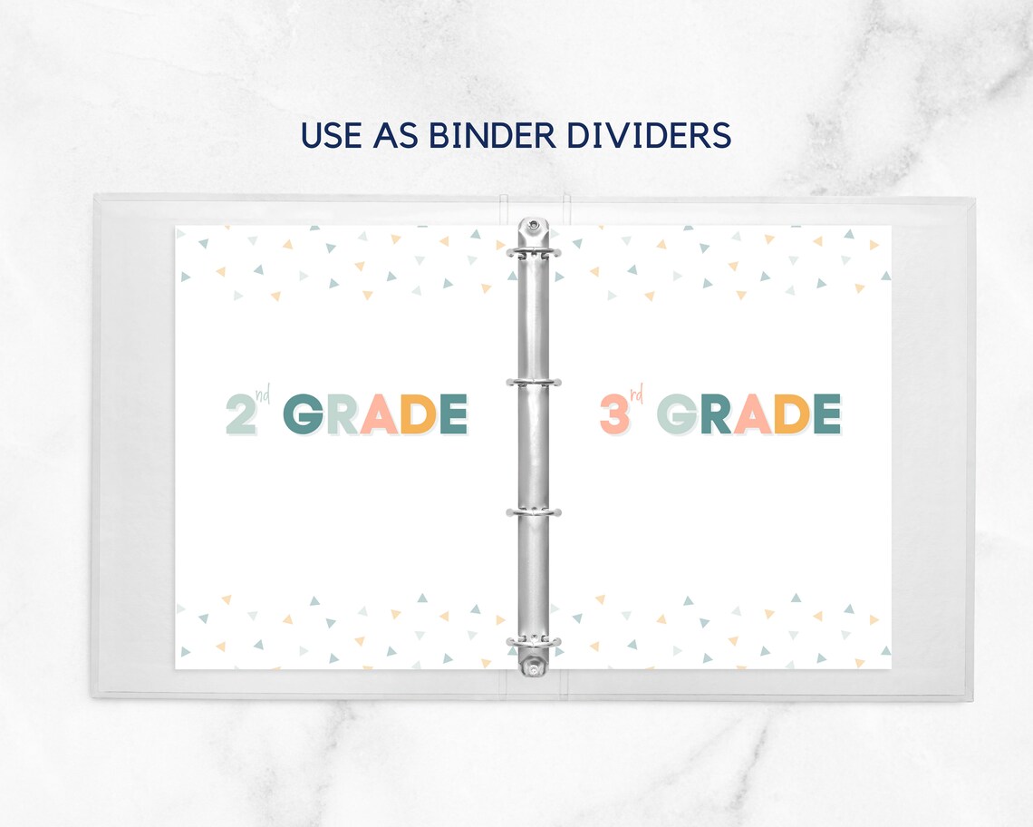 Grade Pages Binder Dividers School Grade Signs | Etsy