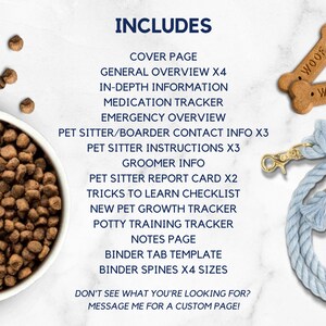 Pet Planner Printable, Pet Binder, Home Management Binder, Dog Planner ...