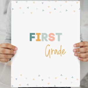 Grade Pages, Binder Dividers, School Grade Signs, Kindergarten, 1st 2nd ...