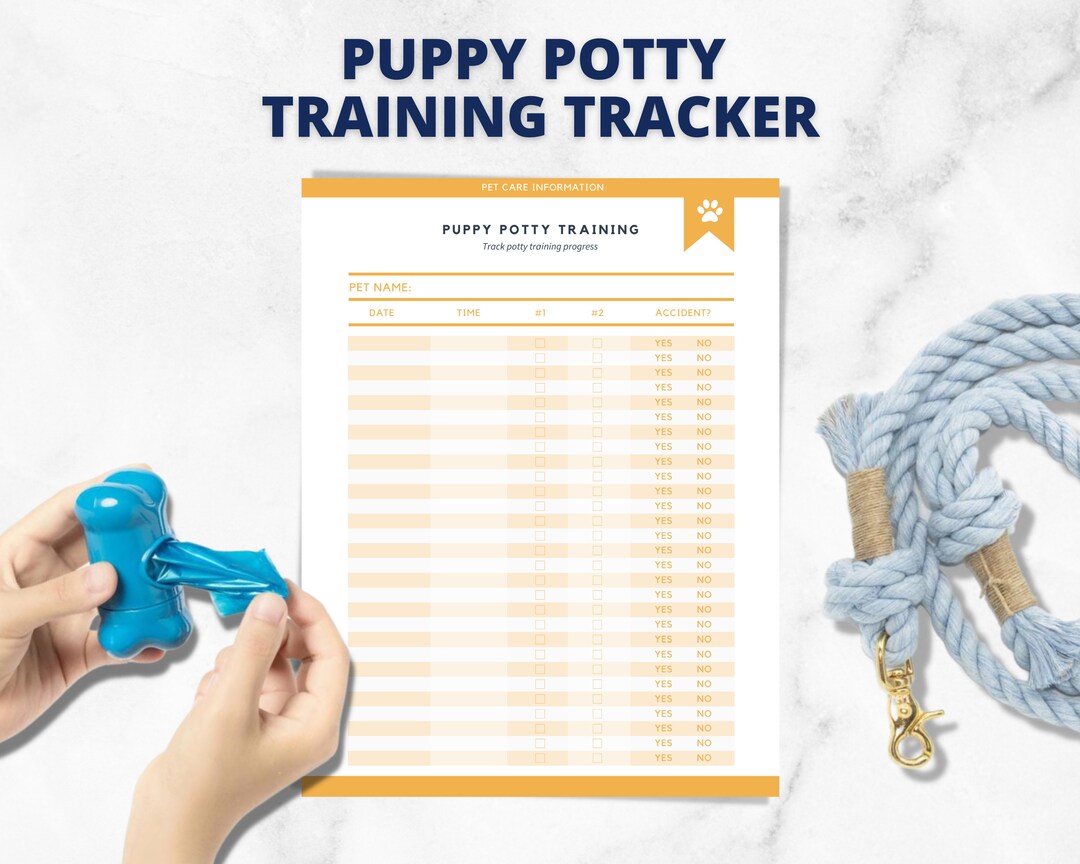 Puppy Potty Training Tracker, Potty Training Chart, New Puppy Checklist ...