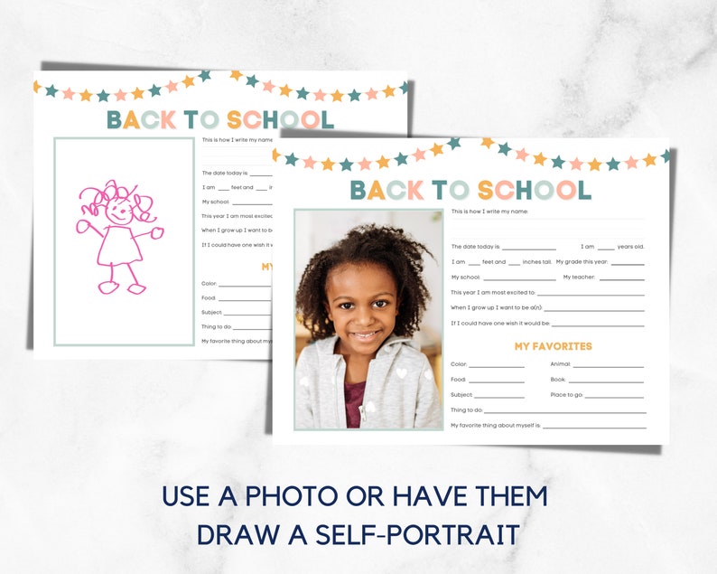 Back to School Printable All About Me Questionnaire - Etsy