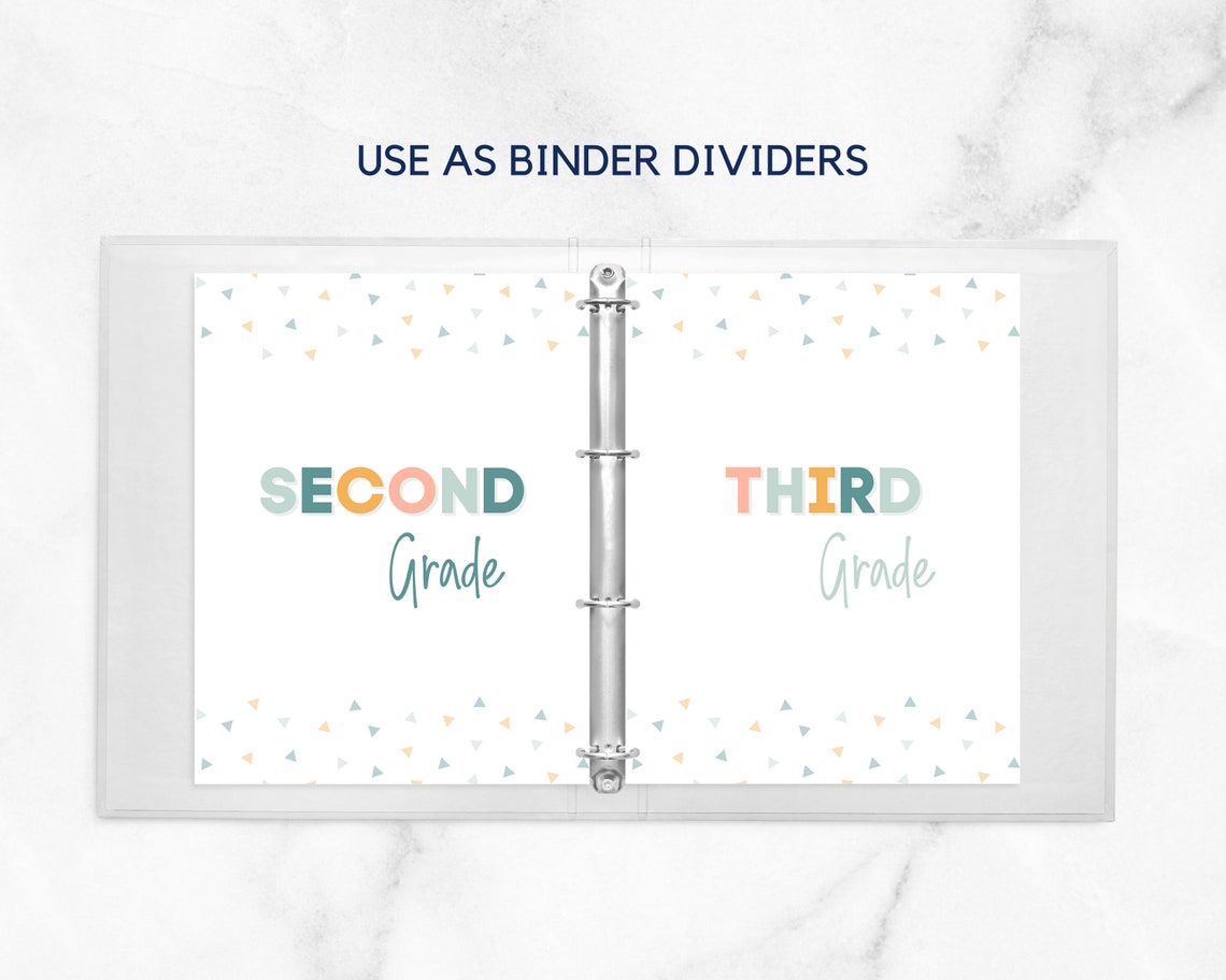 Grade Pages Binder Dividers School Grade Signs | Etsy