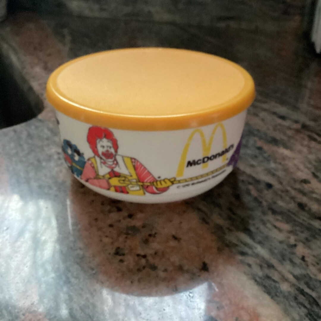 Vintage 1985 Mcdonalds Plastic Cereal Bowl Lid Whirley Grimave ...