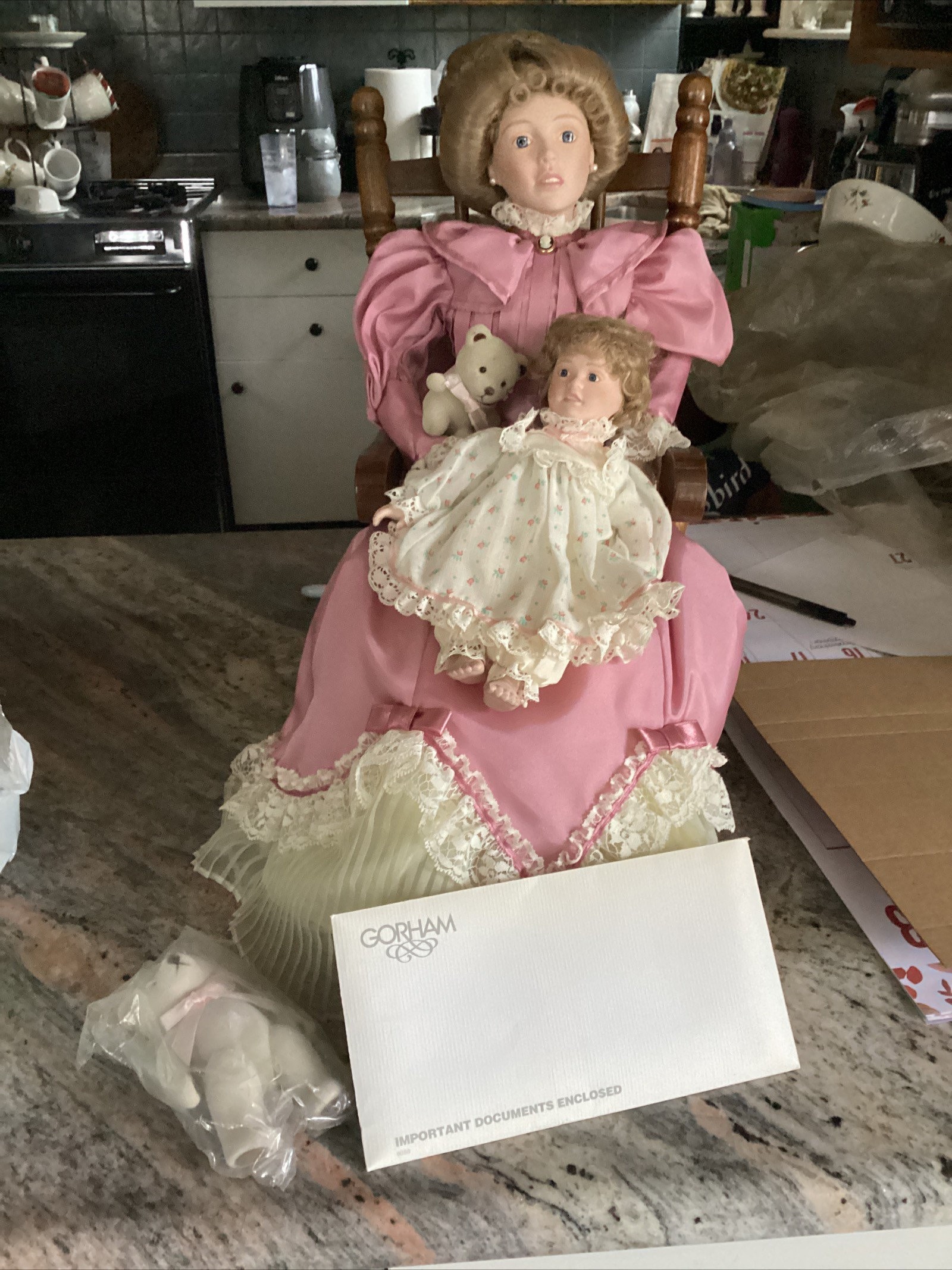 Gorham Porcelain Doll Set “STORYTIME” by Lia Dileo 2 Dolls W/rocking ...