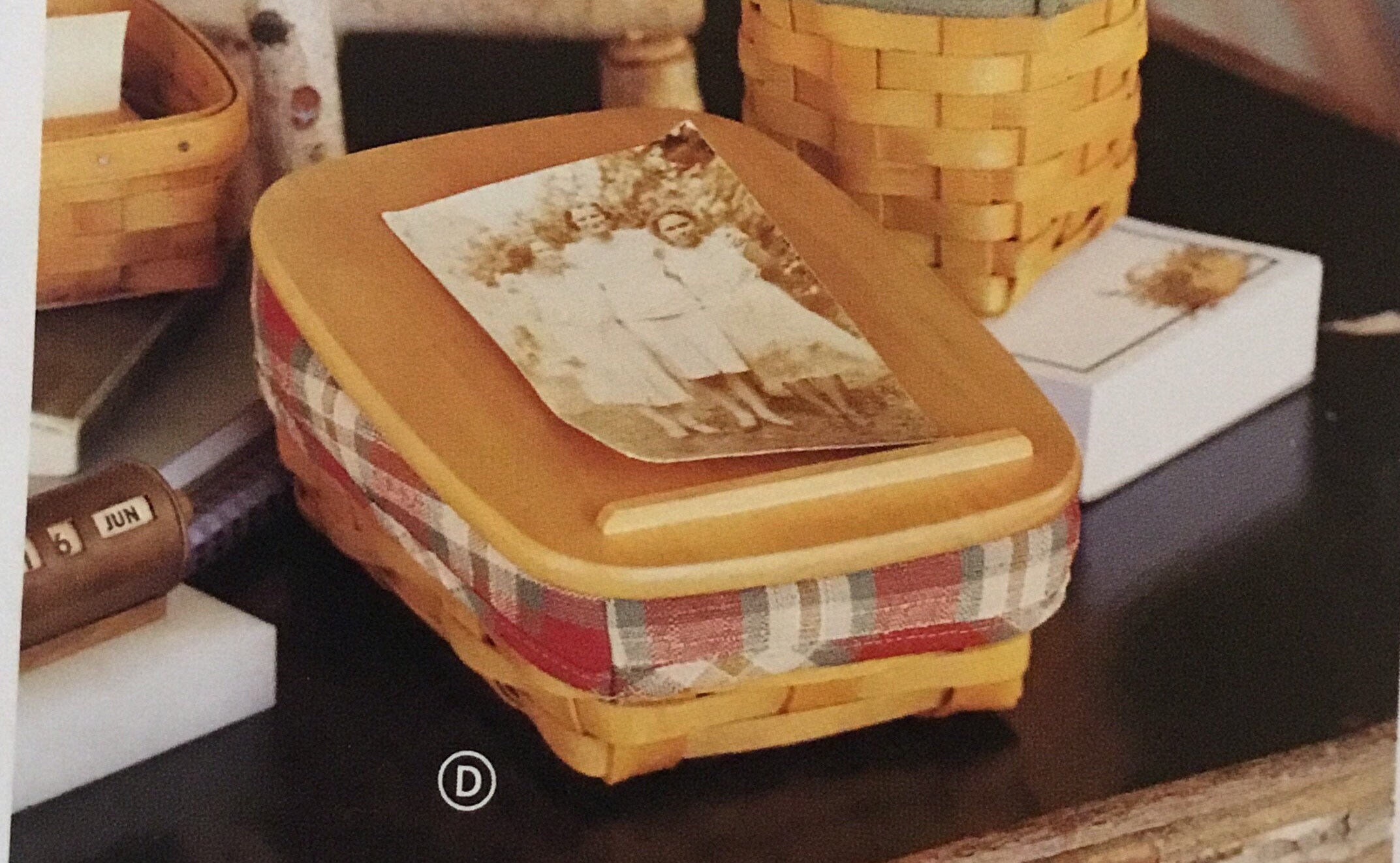 New Longaberger Desktop Note Pal Basket Fabric Liner in Woven | Etsy