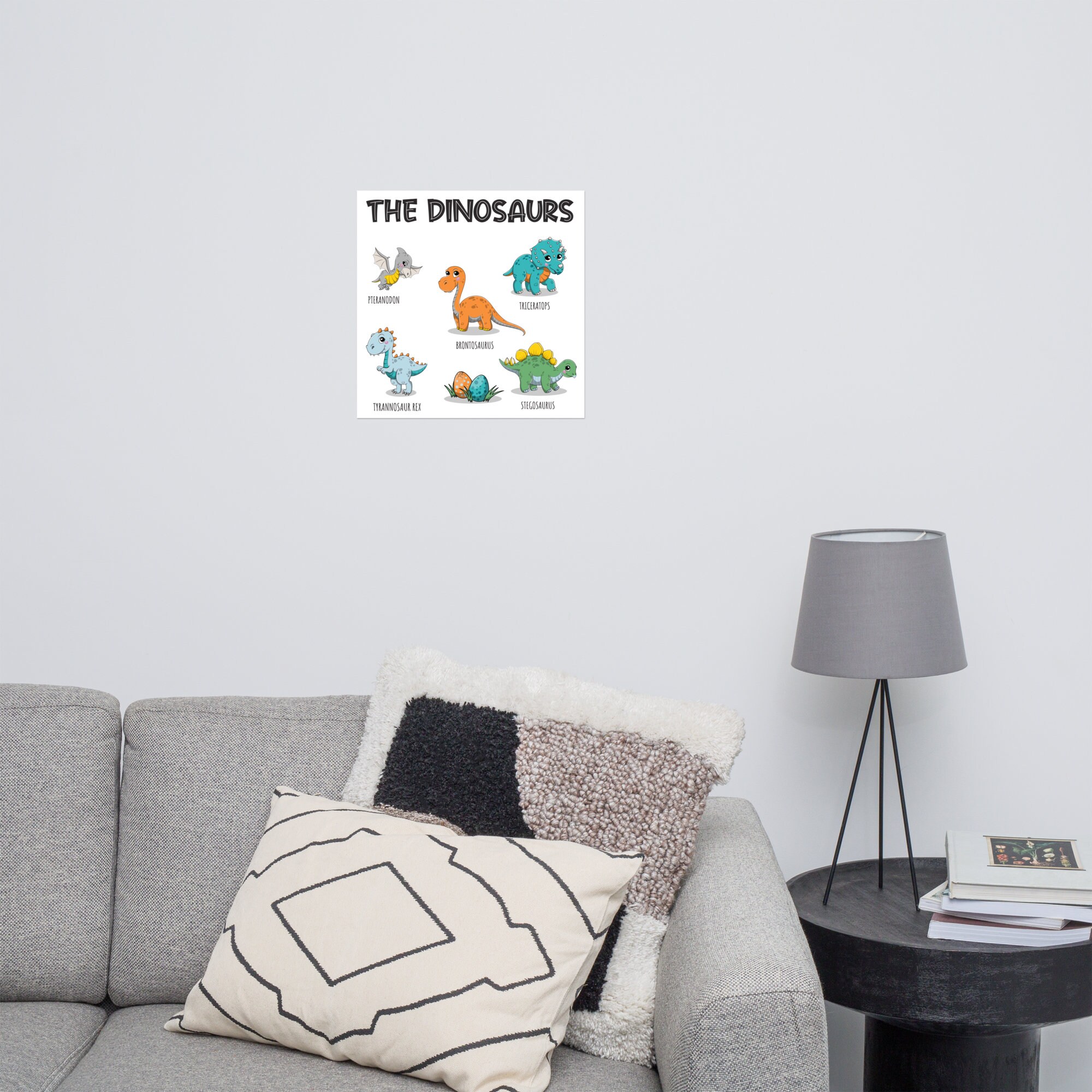 Vilsto Dinosaurs Print, Dinosaurs Poster, Educational Wall Art, Kids ...