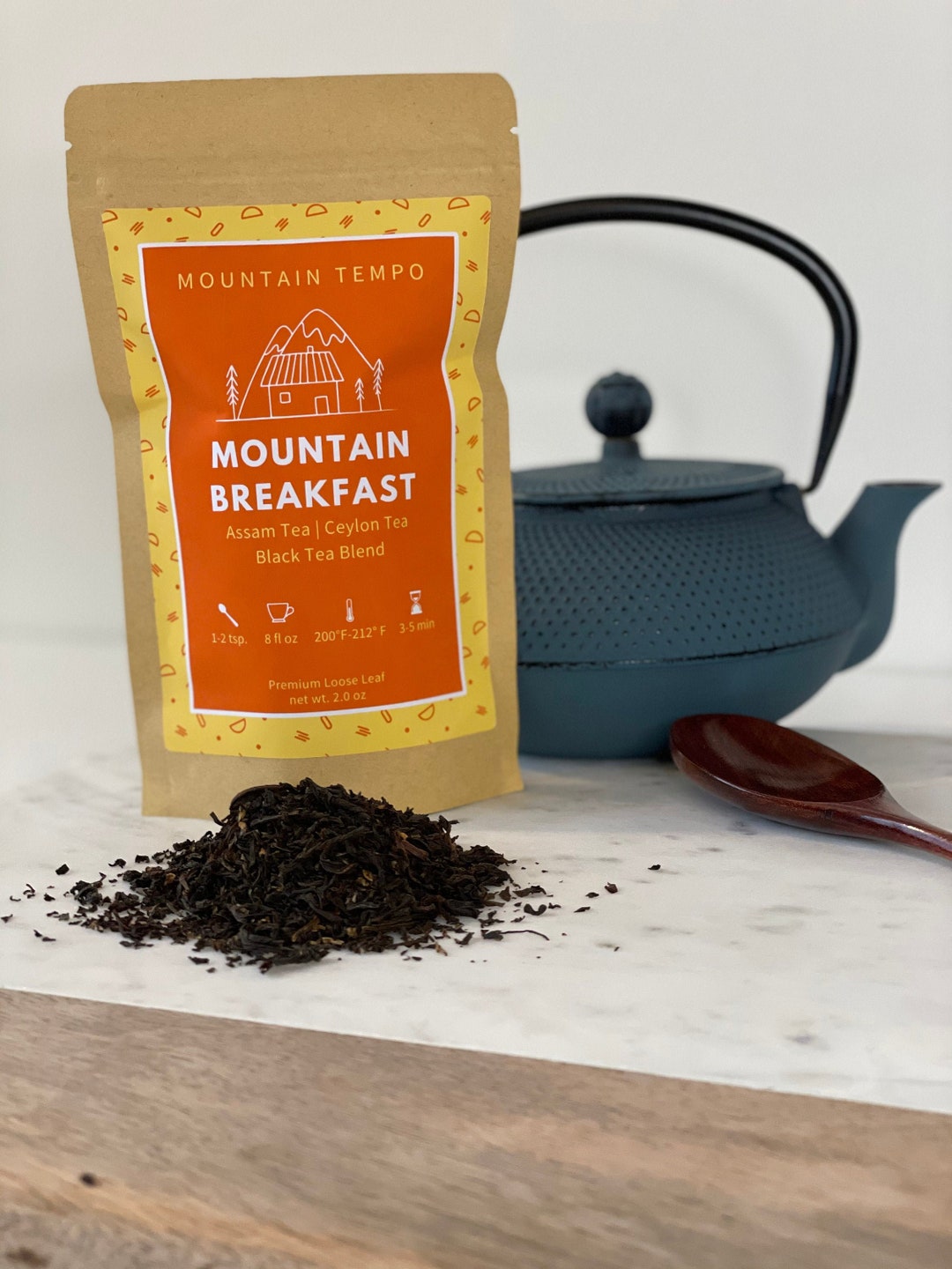 Mountain Breakfast Loose Leaf Tea Signature English - Etsy België