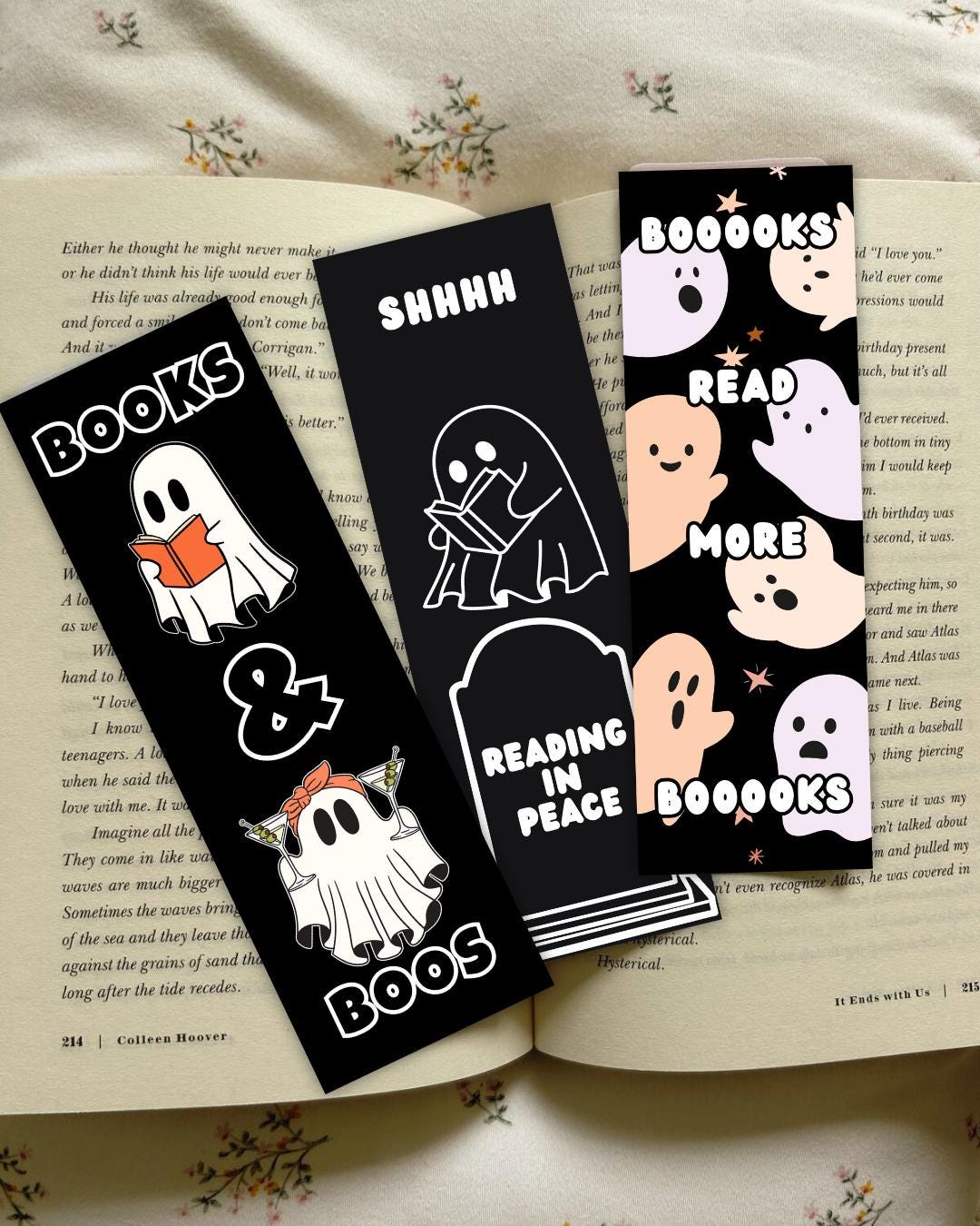 Ghost Halloween Bookmarks | Printable Boo-themed Bookmark Set for ...