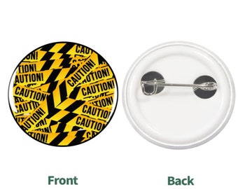 Caution Button - Etsy