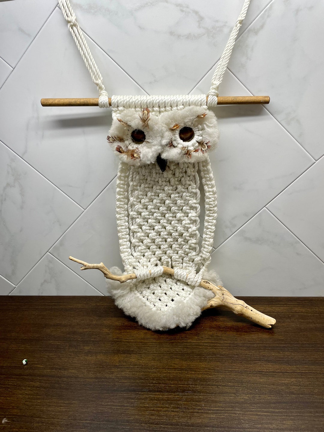 Vintage Macrame Owl Wall Hanging, 1970s Owl Wall Decor - Etsy