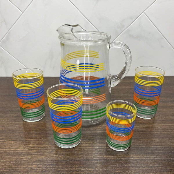 Striped Pitcher - Etsy