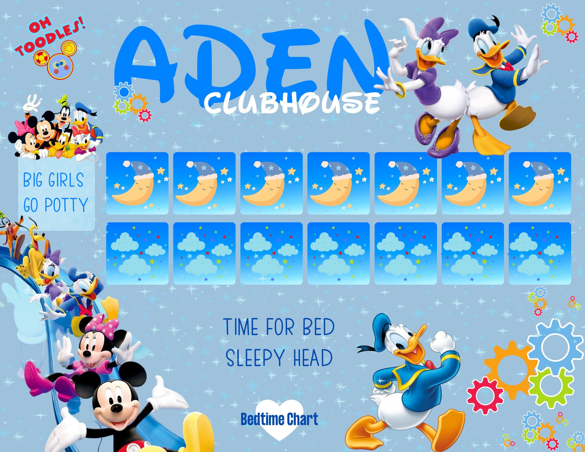Donald Duck Potty Chart - Etsy