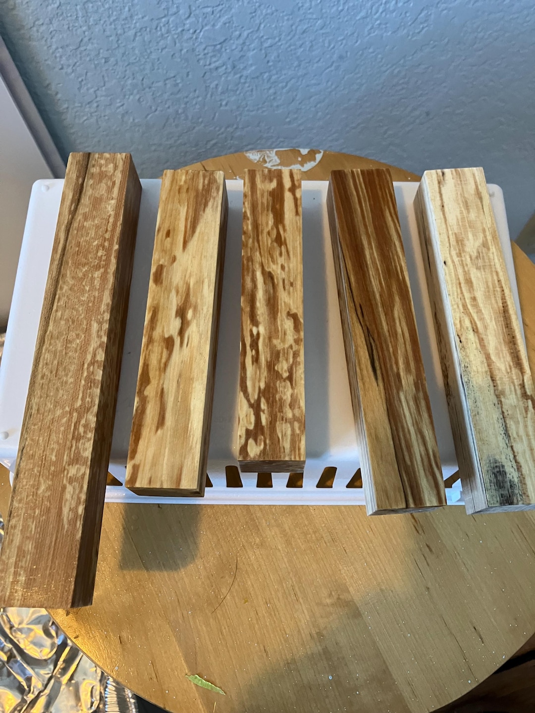 5 Spalted, Stabilized, Figured, Hard Maple Pen Blanks - Etsy