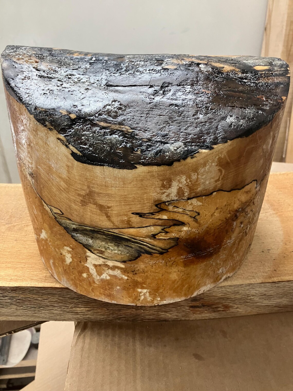 Huge, Spalted, Stabilized, Hard Maple Turning Block. Large Bowl Blank ...