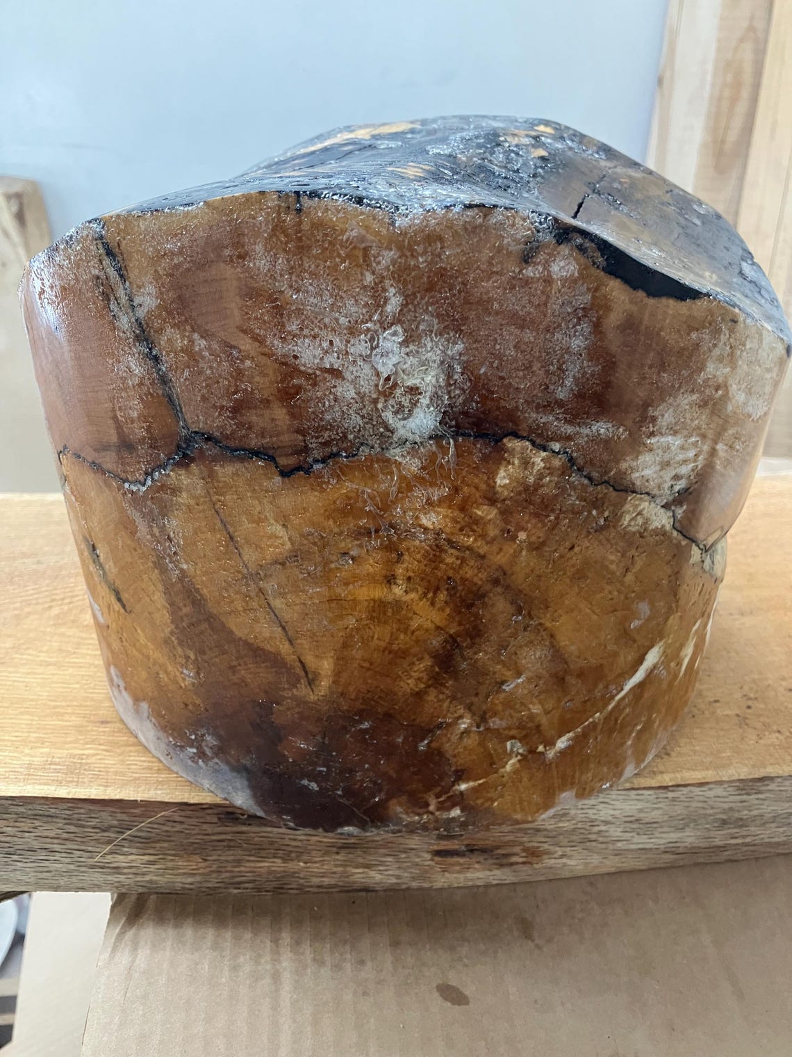 Huge, Spalted, Stabilized, Hard Maple Turning Block. Large Bowl Blank ...