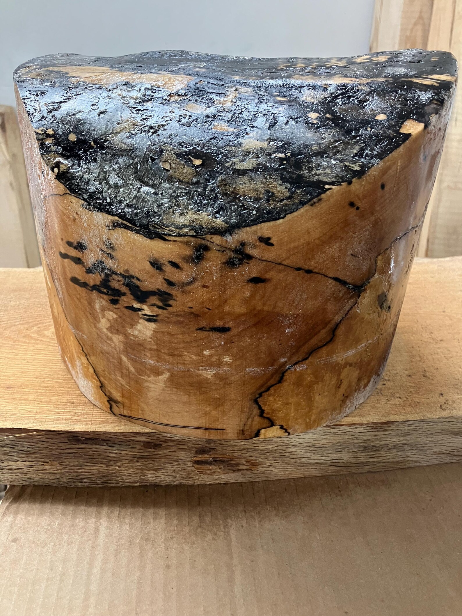 Huge, Spalted, Stabilized, Hard Maple Turning Block. Large Bowl Blank ...