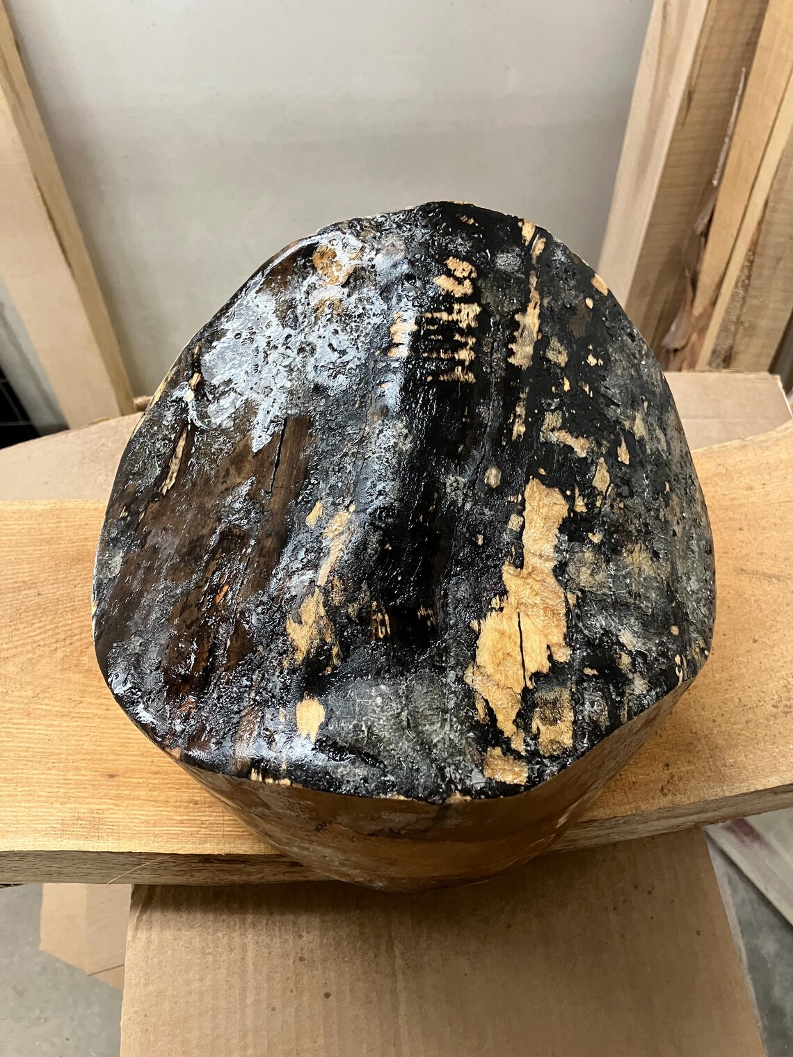 Huge, Spalted, Stabilized, Hard Maple Turning Block. Large Bowl Blank ...