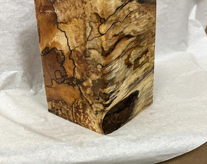 Nice Spalted, Stabilized, Hard Maple Turning Blank. Nice Figure ...