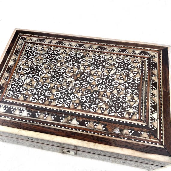 Antique Moroccan micro mosaic box-Vintage micro Mosai… - Gem