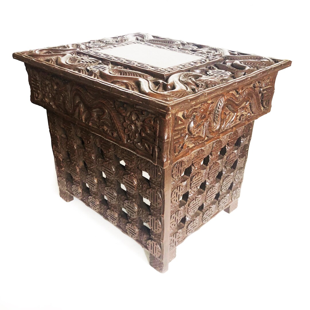 Antique Chinese Carved Foldable Scribes Desk-1890-1920 Chinese ...