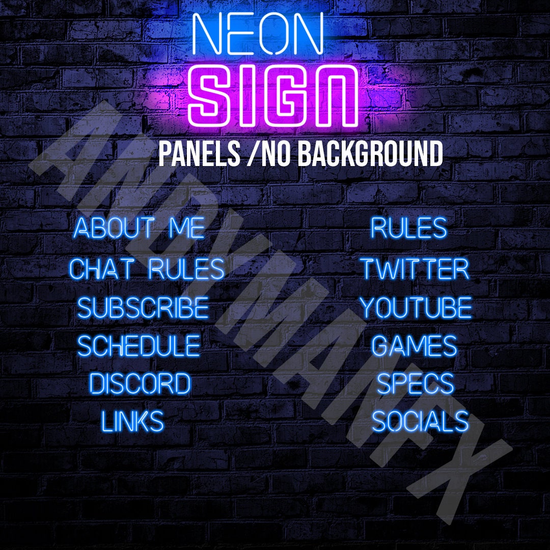 Neon Sign Overlay Bundle - Etsy