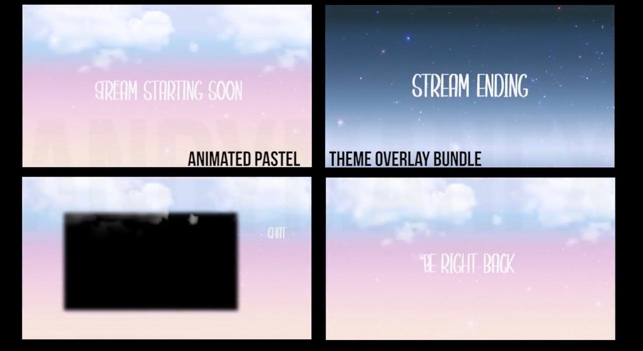 Animated Pastel Theme Overlay Bundle W/10 Panels - Etsy