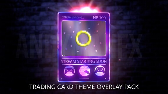Trading Card Theme Overlay Pack | Etsy