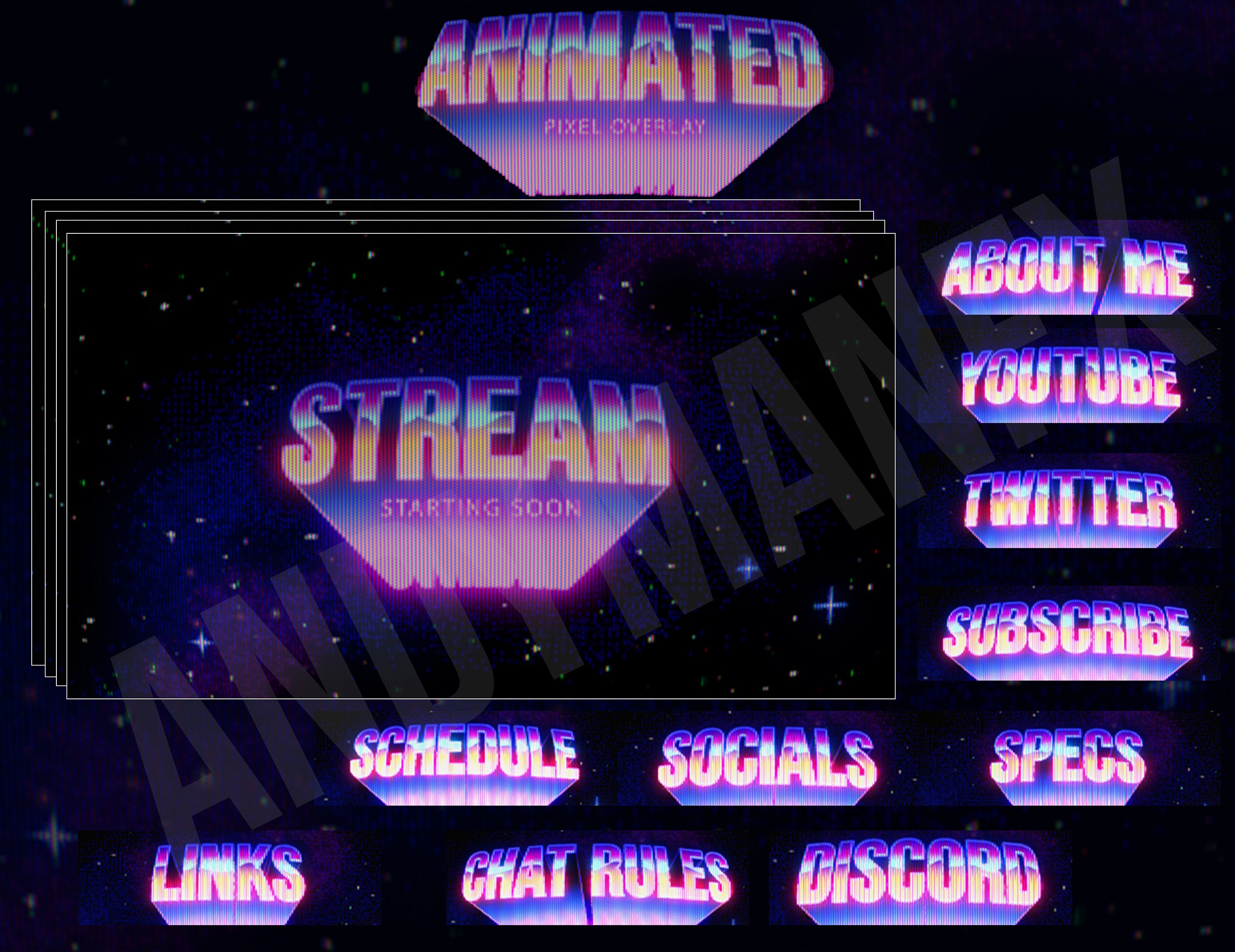 Animated Pixel Overlay - Etsy