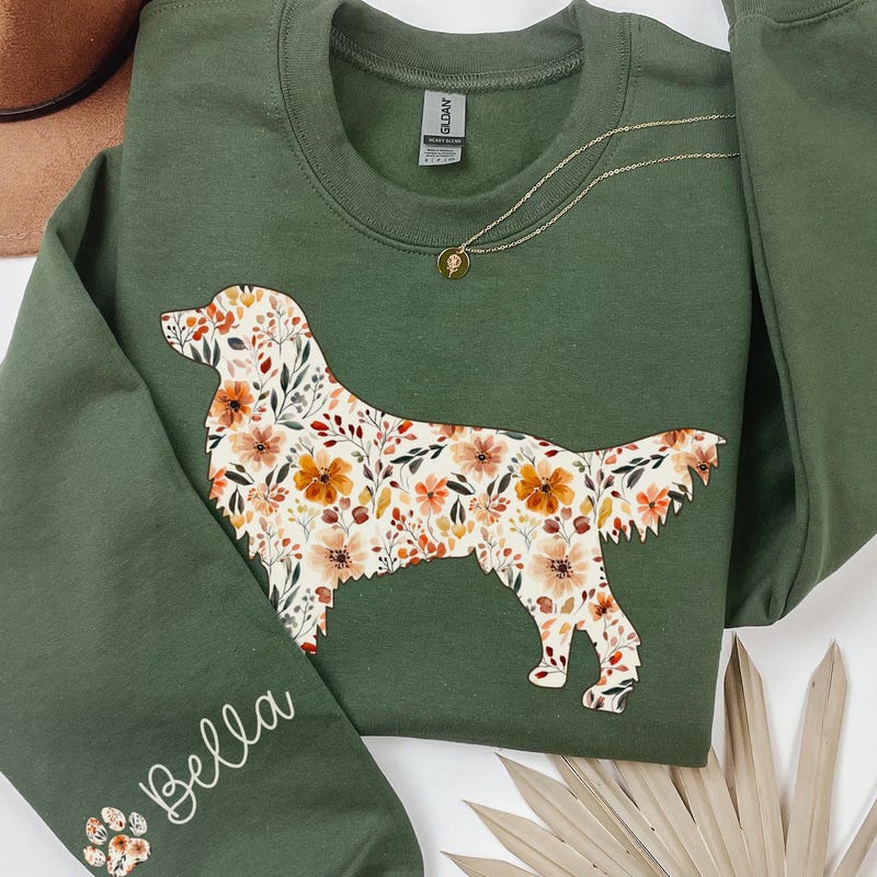 Floral Golden Sweater - Etsy