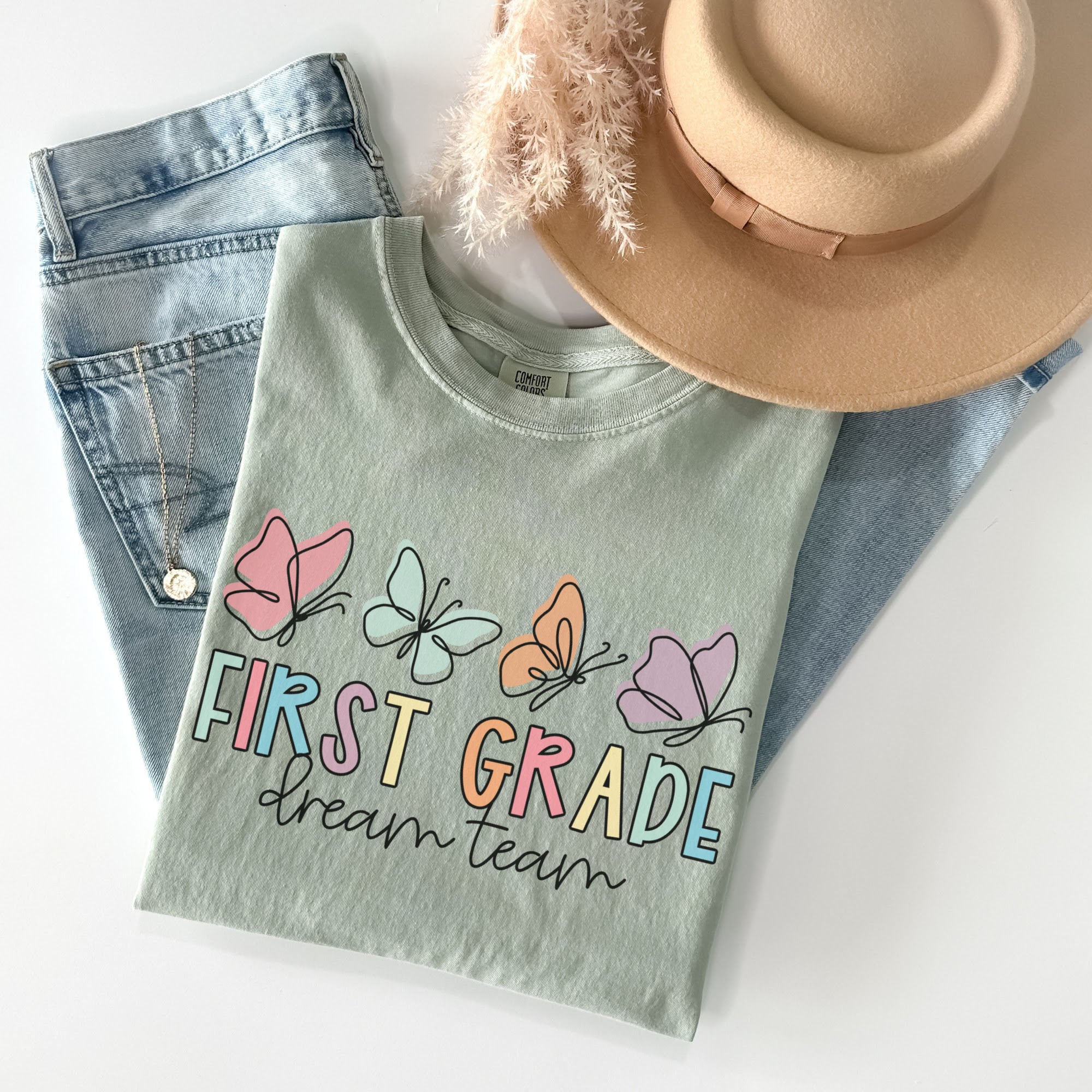 Comfort Colors® First Grade Dream Team T-shirt, First Grade Teacher ...