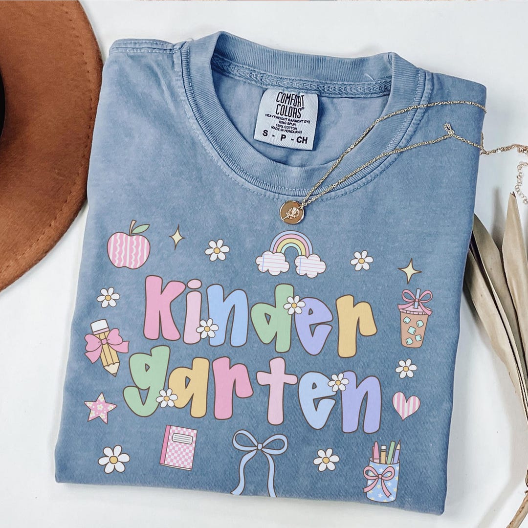 Kindergarten Teacher Shirt, Kindergarten Shirt, Comfort Colors ...