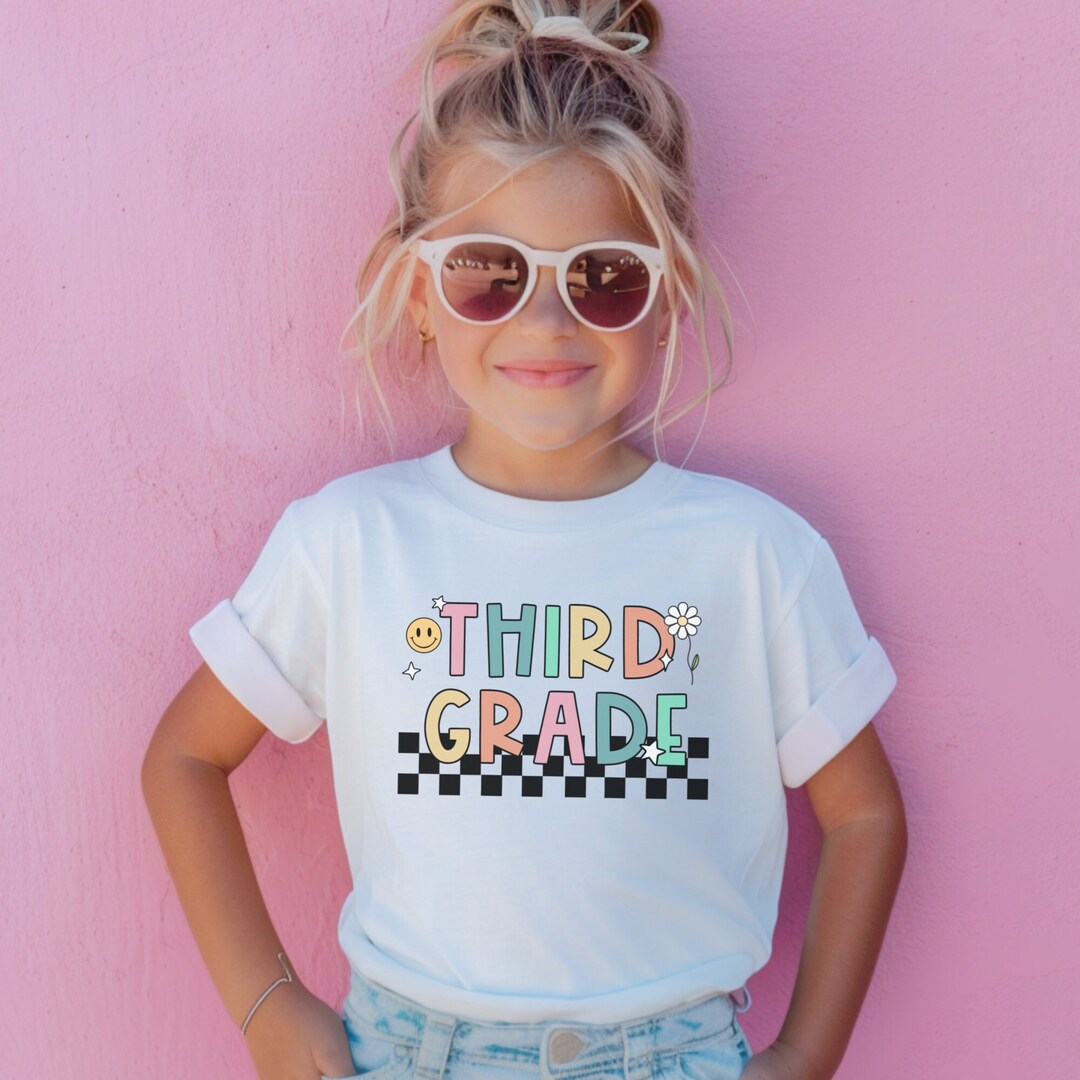 Comfort Colors® Girl's Third Grade Tshirt, Back to School Youth Shirt ...
