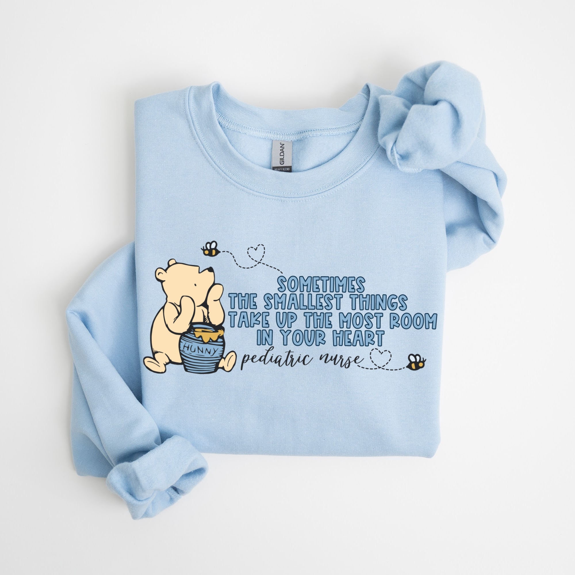 Winnie the Pooh Pediatric Nurse Sweatshirt, Pooh Bear Peds Nurse ...