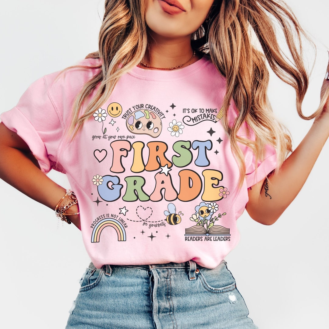 Comfort Colors® First Grade T-shirt, First Grade Teacher Team, 1st ...