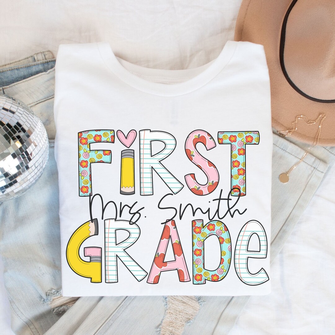 Custom First Grade Teacher Shirt, Teacher Team Shirts, Personalized 1st ...