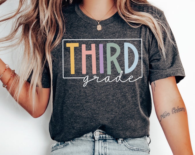 Cute 3rd Grade Shirt, Third Grade Teacher Team, Matching School Shirt ...
