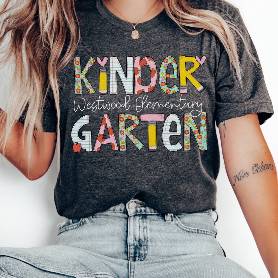 Kindergarten Teacher Shirt, Custom Kindergarten Shirt for Teacher, Cute ...