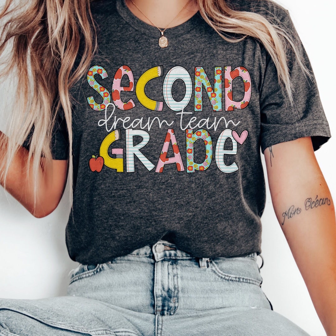 Retro Second Grade Dream Team Shirt, Second Grade Teacher Tshirt, 2nd ...
