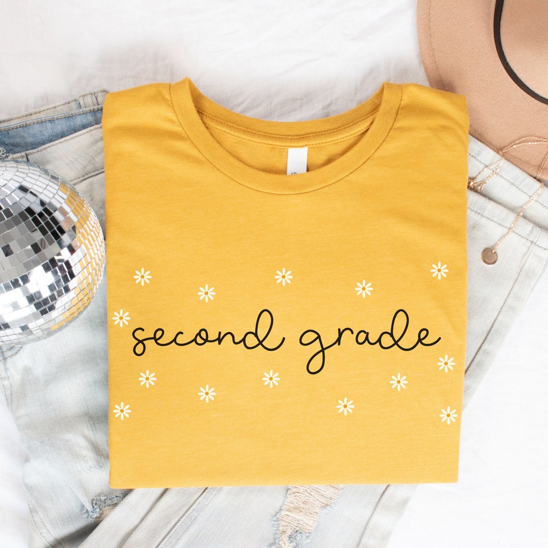 Second Grade Teacher Shirt, 2nd Grade Teacher Tshirt, Flowers ...
