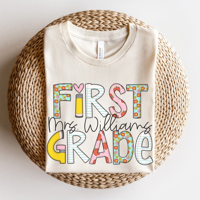 Custom First Grade Teacher Shirt, Teacher Team Shirts, Personalized 1st ...
