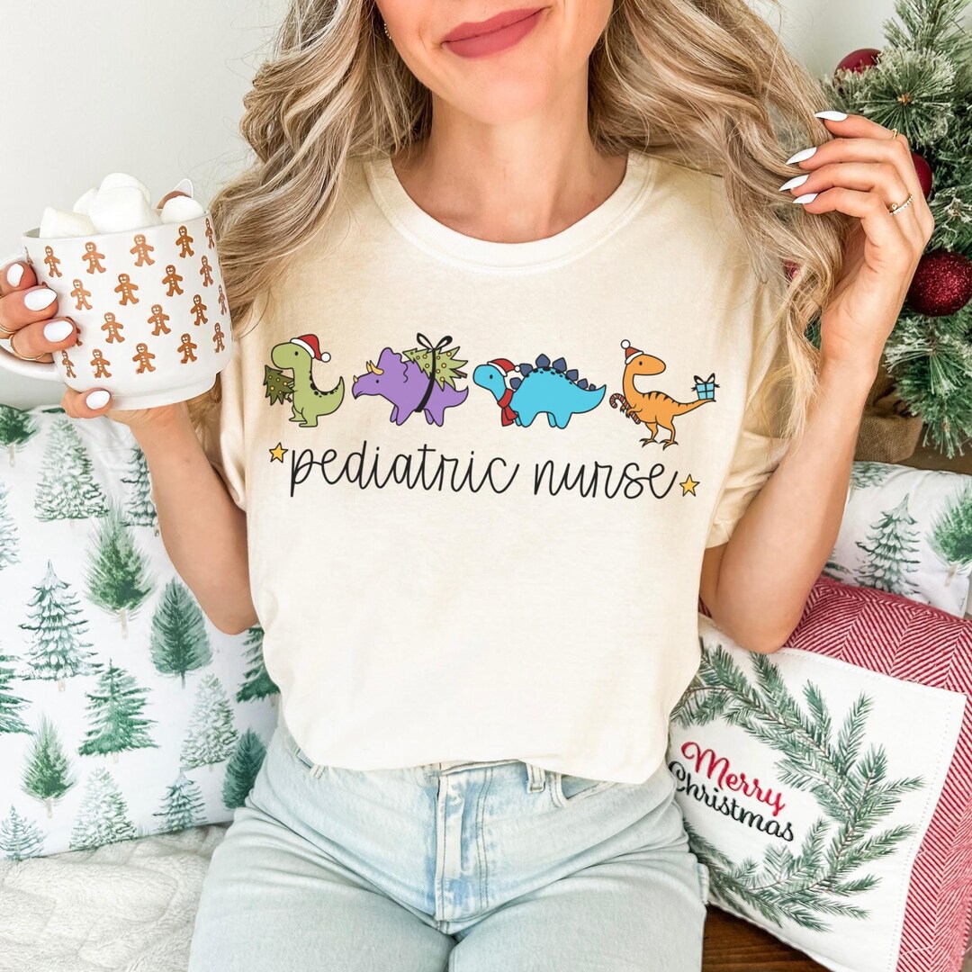 Comfort Colors® Pediatric Nurse Christmas Shirt, Peds Team Shirts ...