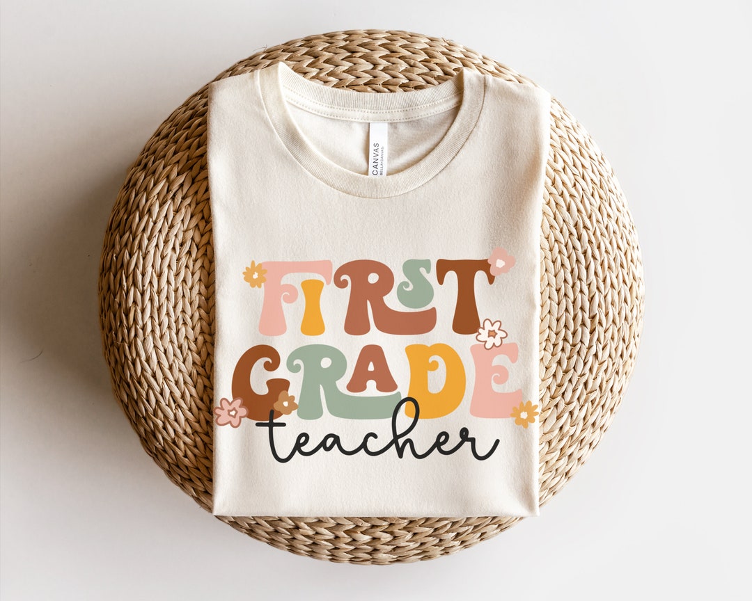 First Grade Teacher Shirt 1st Grade Teaching Tee Back to - Etsy