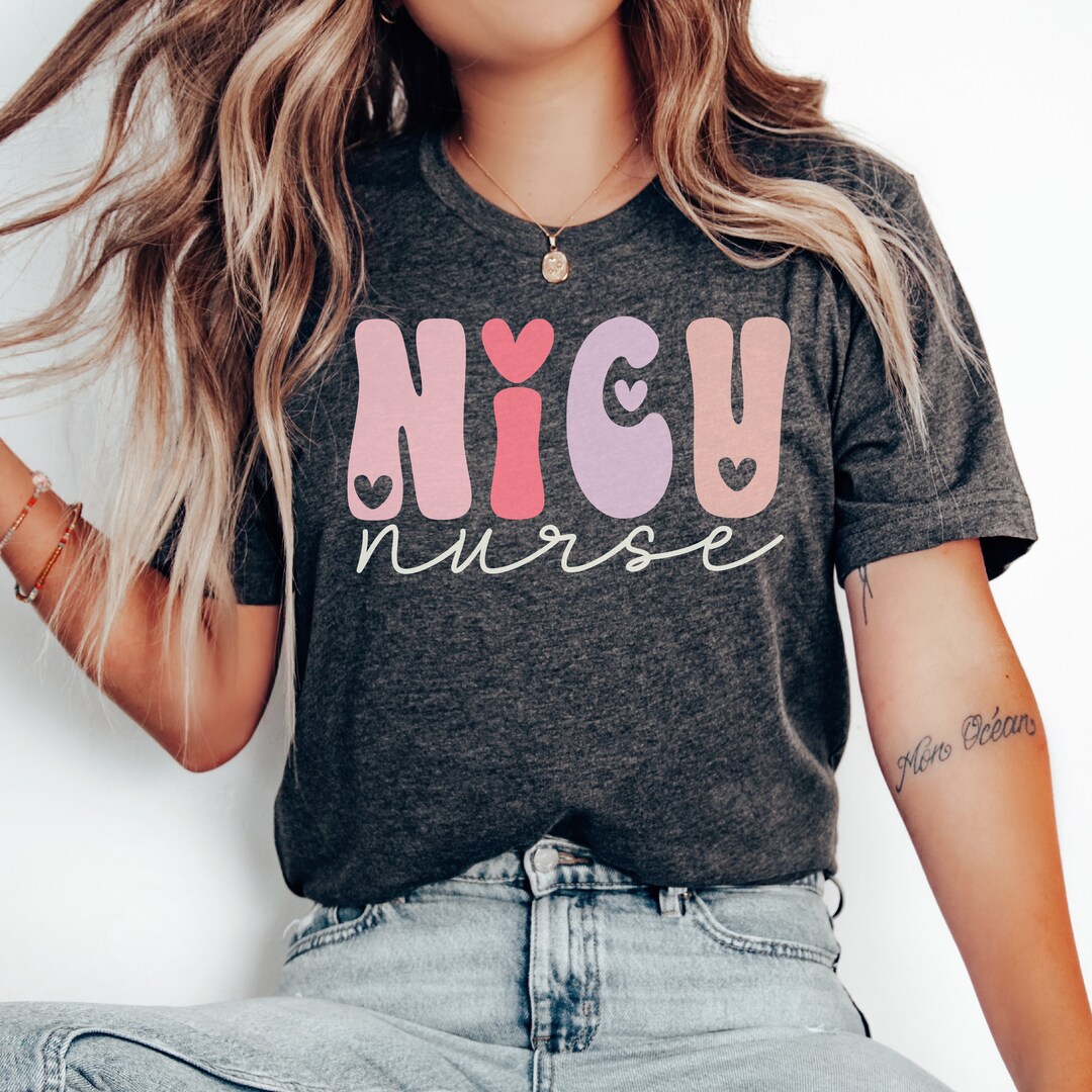 NICU Nurse Valentines Day Shirt, Neonatal ICU Vday Tshirt, Valentine ...