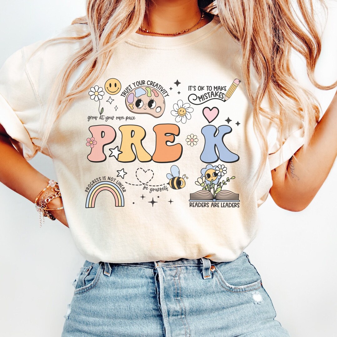 Comfort Colors® Prek Teacher Shirt, Pre-k Teachers Tee, Back to School ...