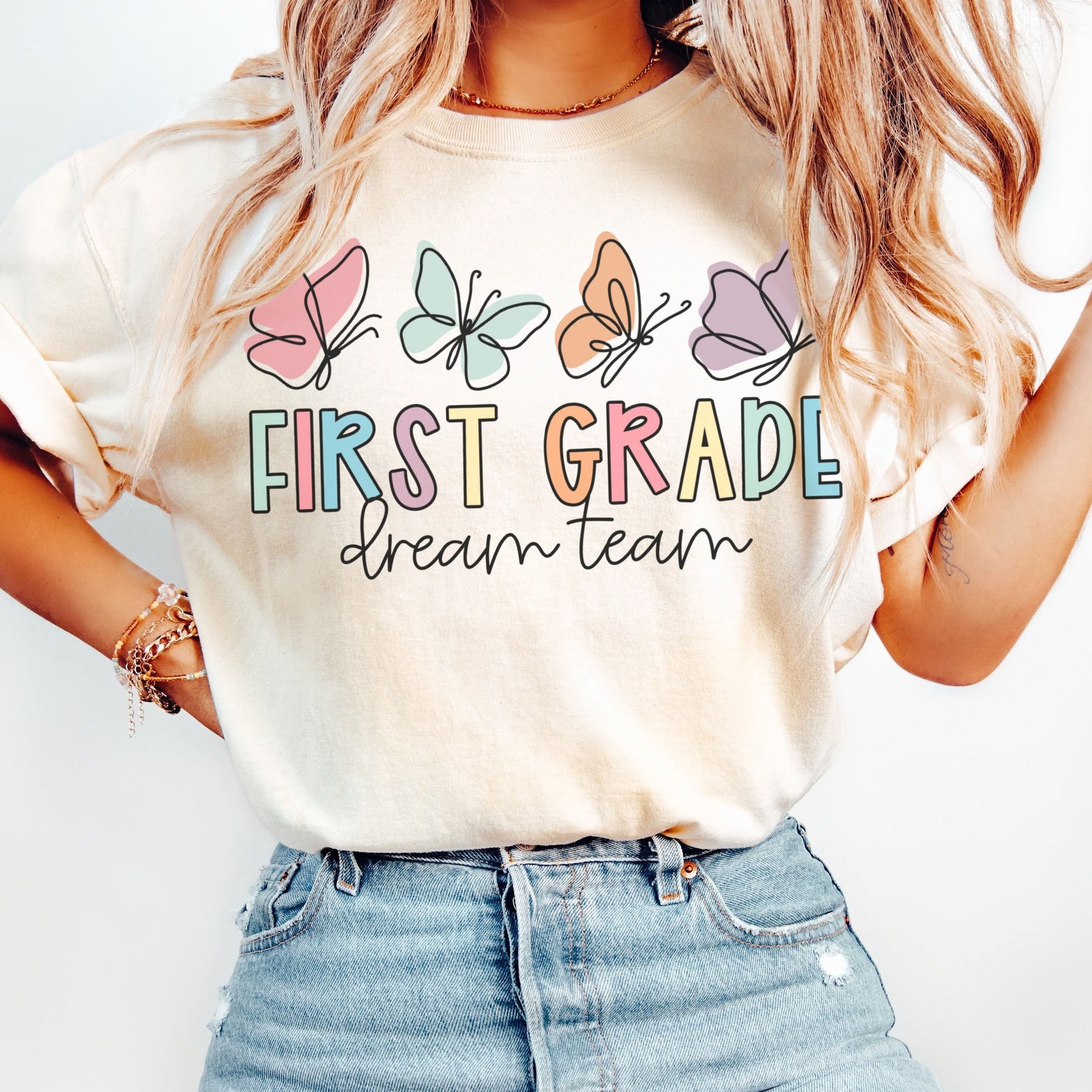 Comfort Colors® First Grade Dream Team T-shirt, First Grade Teacher ...
